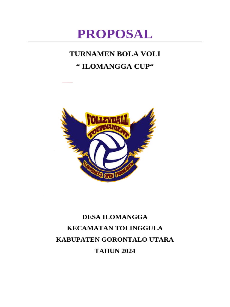 PROPOSAL BOLA VOLLY Docx | PDF