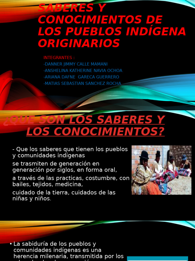 Saberes y Conocimientos de Los Pueblos Indígena Originarios (1) | PDF