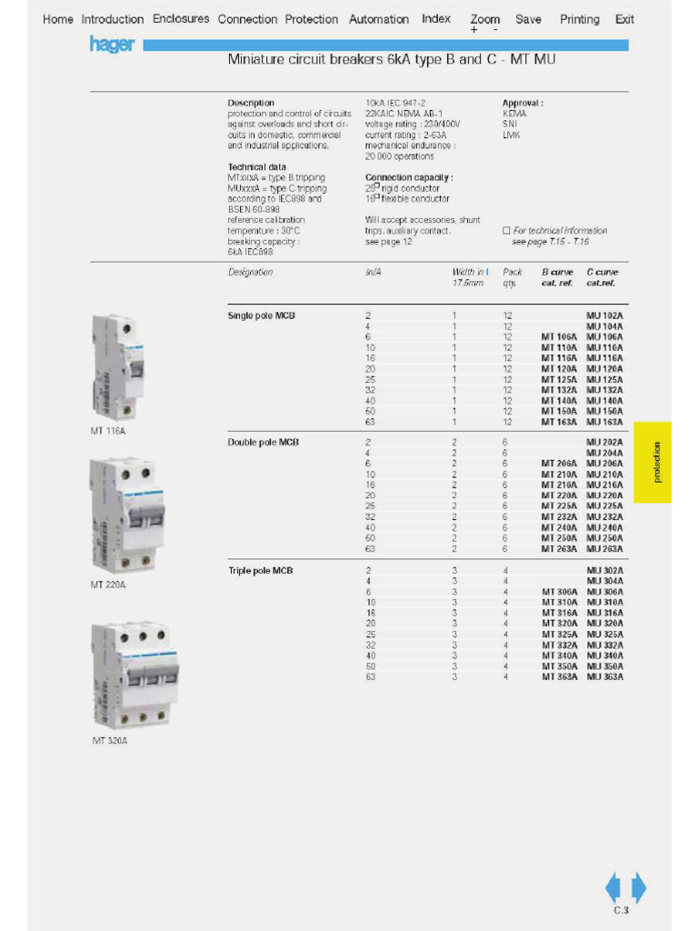 3 Hager MCB | PDF
