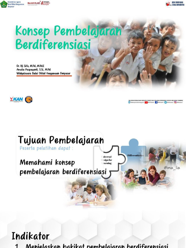Slide Konsep Pembelajaran Berdiferensiasi PDF | PDF