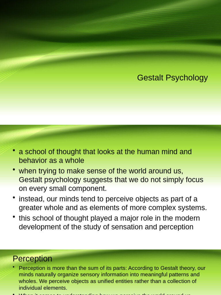 Lecture On Gestalt Pdf