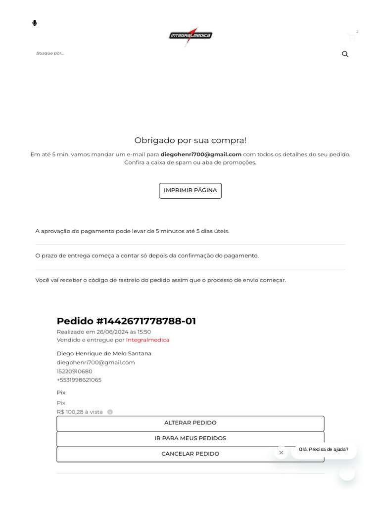 Pedido Confirmado | PDF