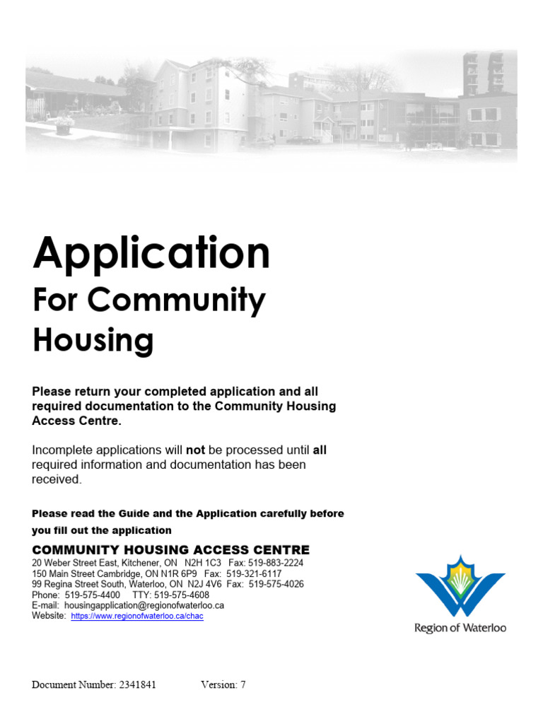 Community Housing Application Guide | PDF | Pension