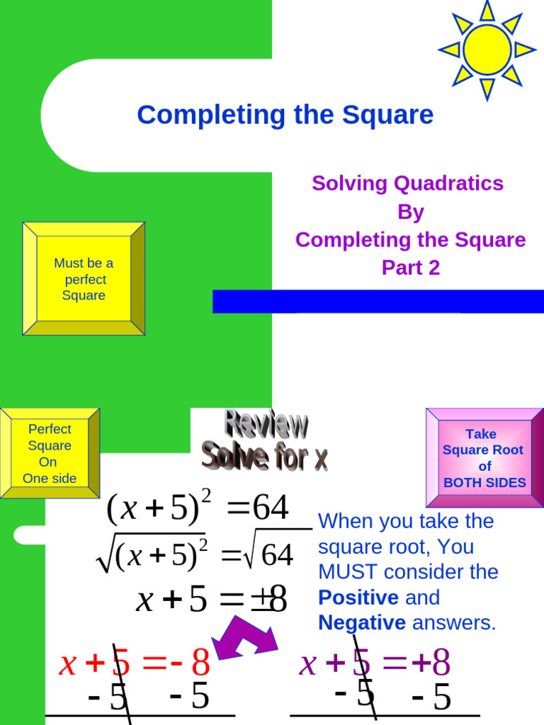 Completing The Square | PDF