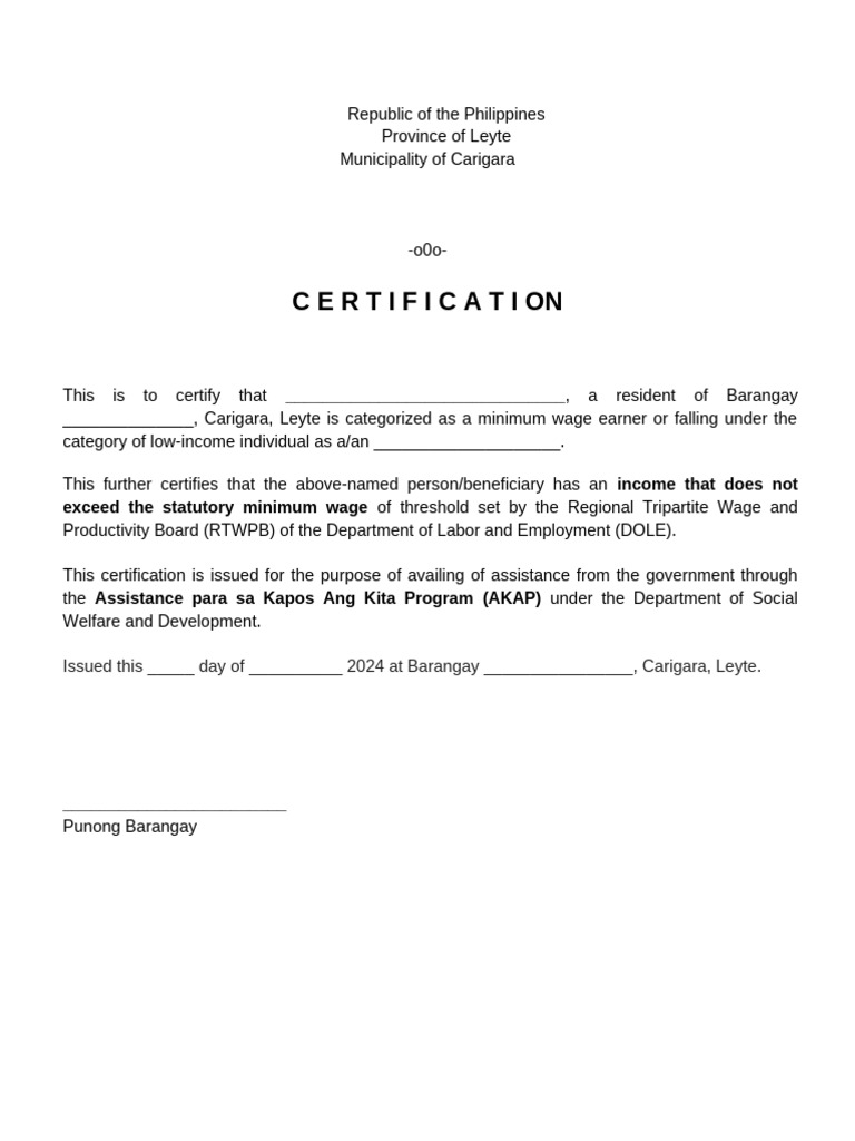 Akap Certification 2 | PDF