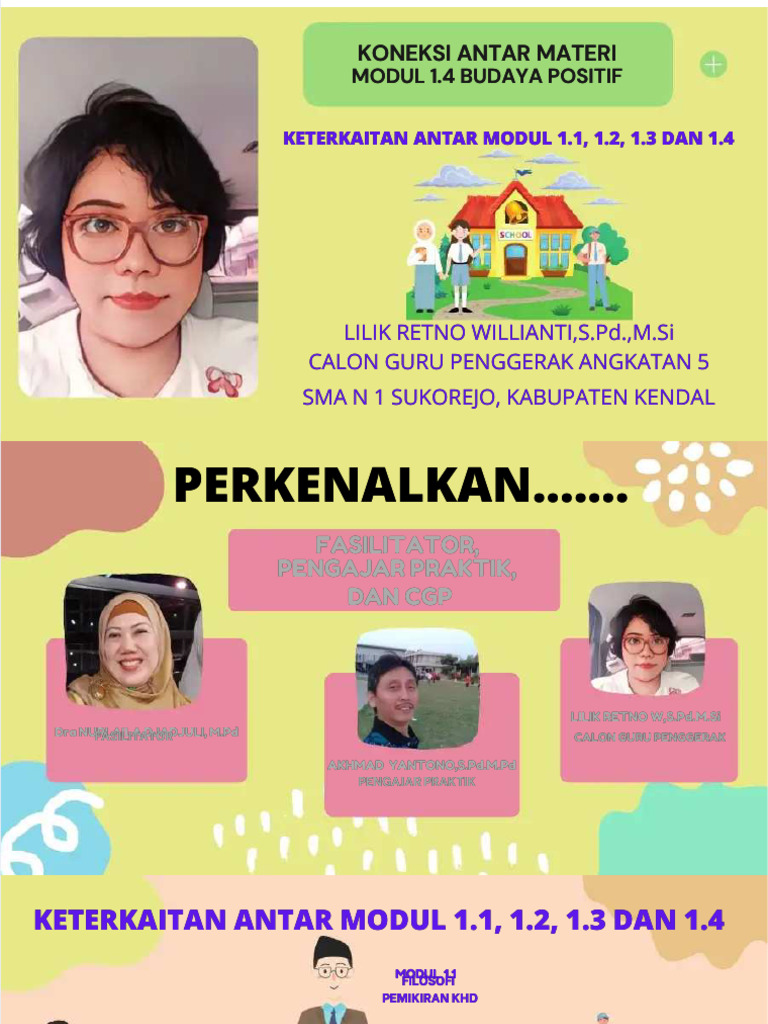 PDF Koneksi Antar Materi Modul 14 Budaya Positif | PDF