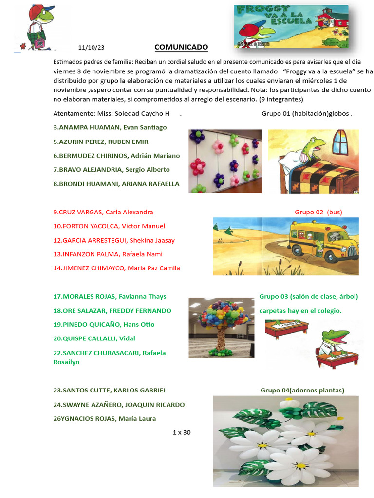 "Froggy Va A La Escuela" Aula Celeste Sol | PDF