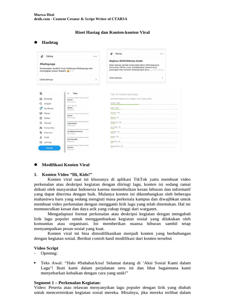 Riset Hastag Dan Modifikasi Konten Viral | PDF