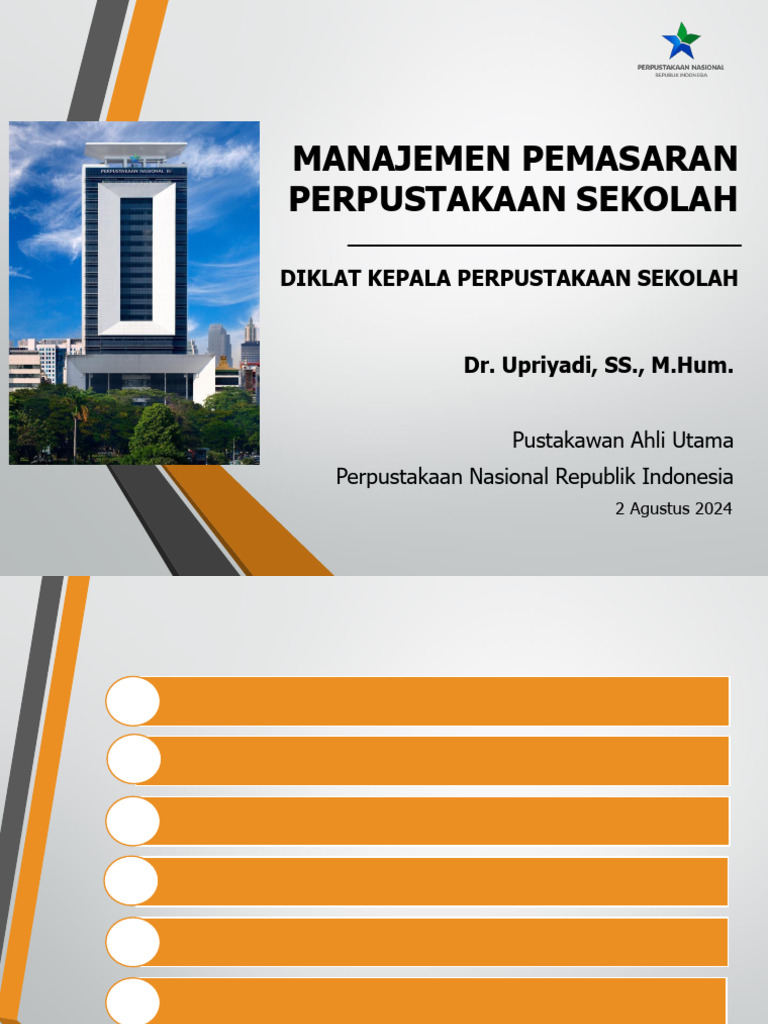 Bahan Tayang Manajemen Pemasaran Perp. Sekolah | PDF