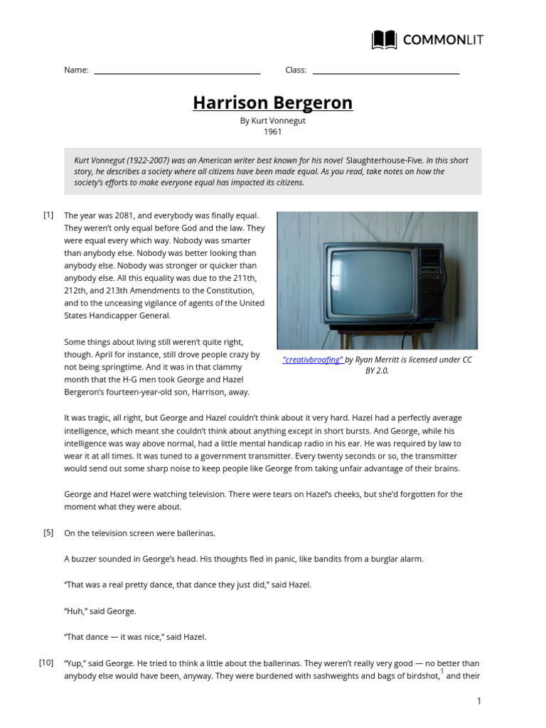 Harrison Bergeron | PDF