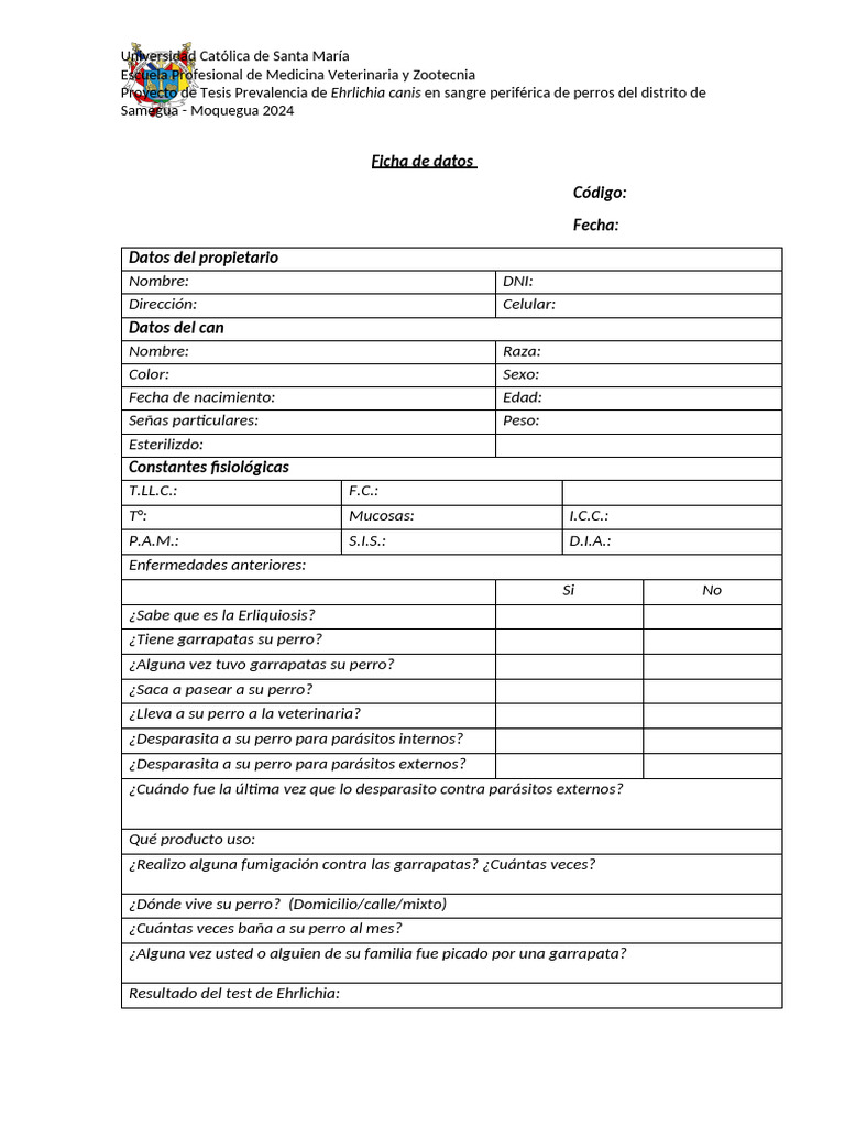 Ficha de Datos | PDF