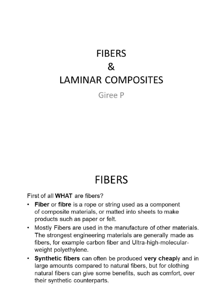Fibers and Laminates | PDF