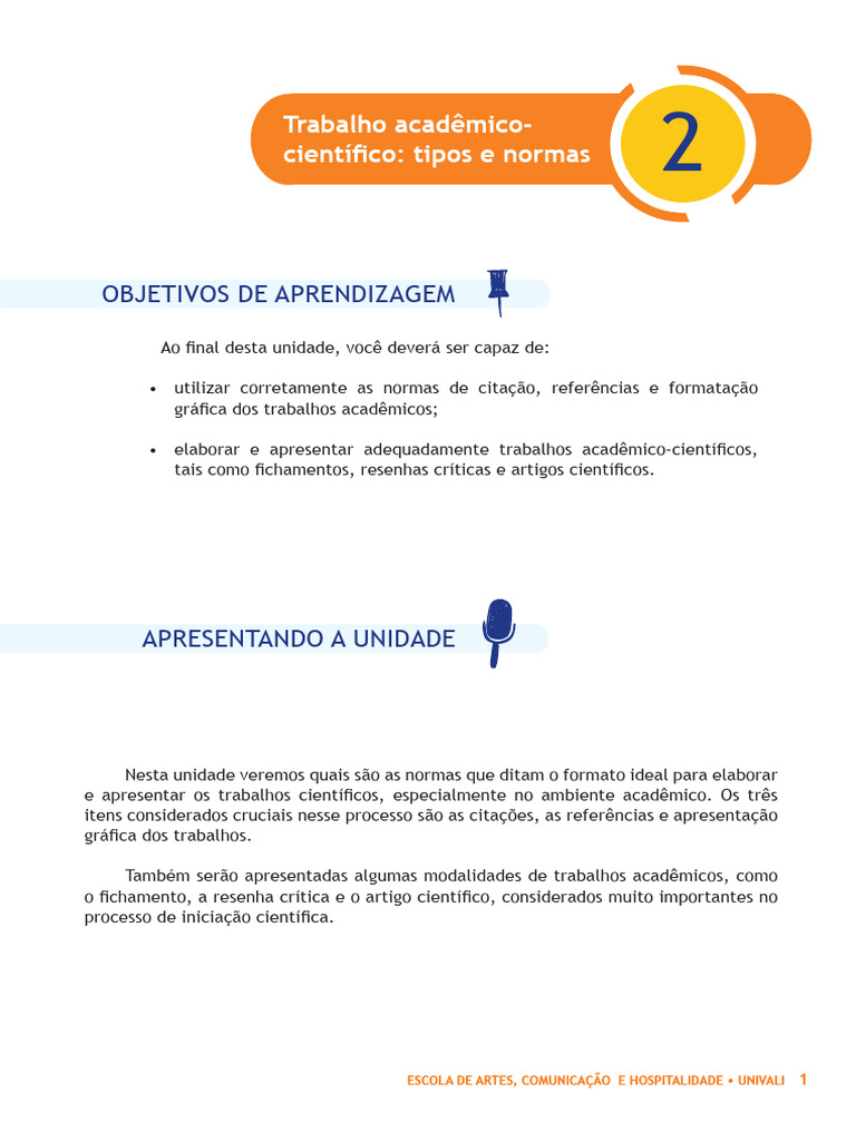 Metodologia Da Pesquisa - Unidade 2 | PDF