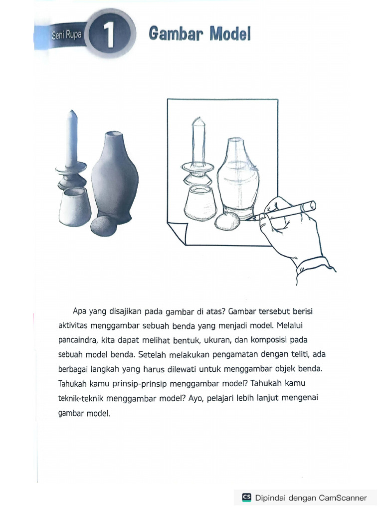 Materi Seni Rupa Kelas 6 Sem 1_Gambar Model | PDF