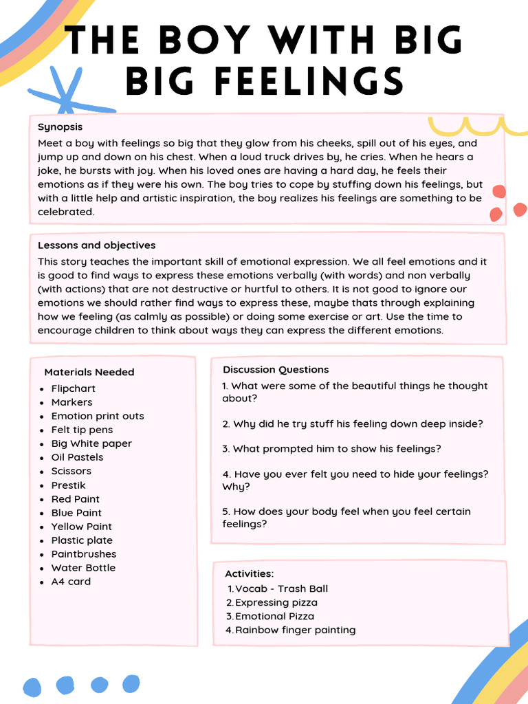 The Boy With Big Big Feelings | PDF