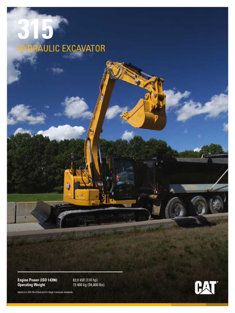 Hydraulic Excavator: Engine Power (ISO 14396) Operating Weight | PDF