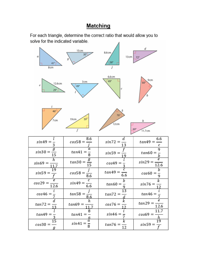 7-1 Matching Diagrams To Ratios | PDF