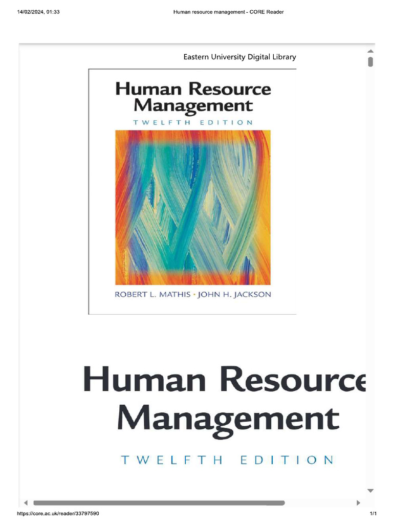 Robert Miths textbook of HRM | PDF