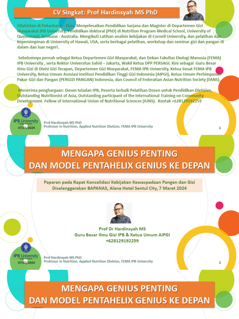 1.4 - Hardin GENIUS Kedepan Utk Bapanas 070324 | PDF