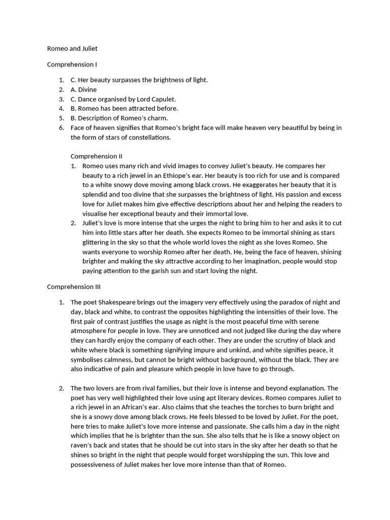 Romeo and Juliet | PDF