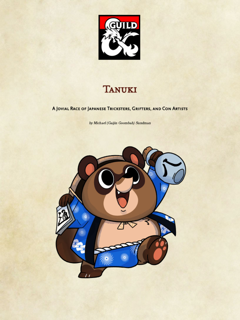 Tanuki A Jovial Race of Japanese Tricksters Grifters and Con Artists ...