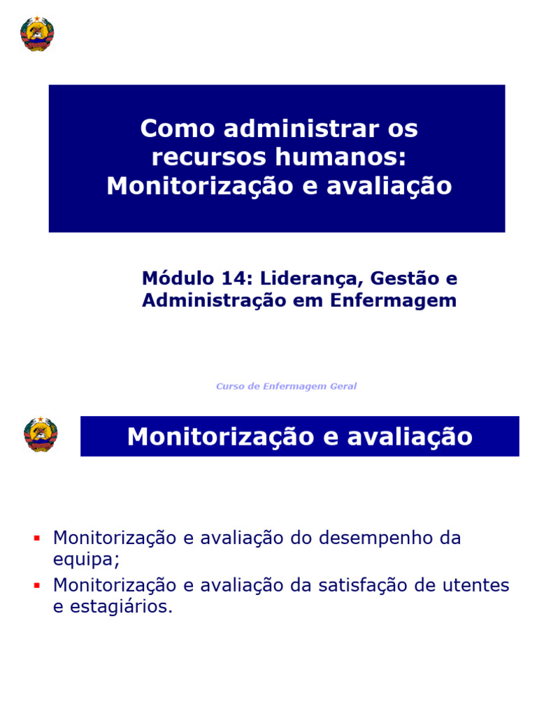 Modulo 14 Aula 14 Monitorizacao e Avaliacao | PDF