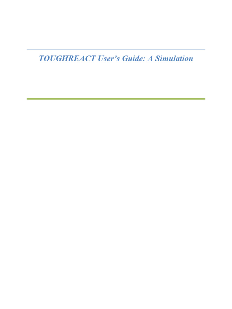 TOUGHREACT V2 Users Guide | PDF | Hydrogeology | Solubility