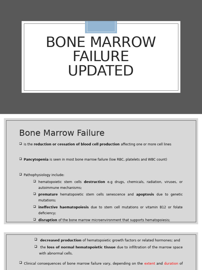 Bone Marrow Failure | PDF