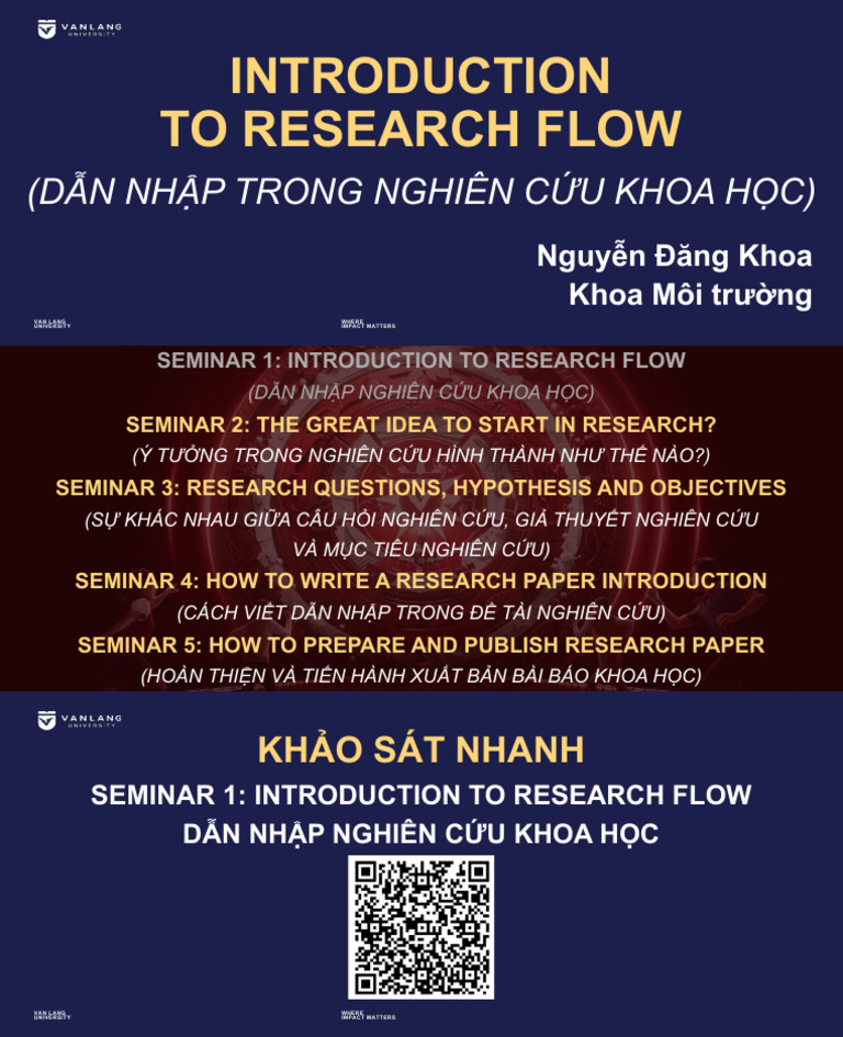 To Research Flow: (Dẫn Nhập Trong Nghiên Cứu Khoa Học) | PDF