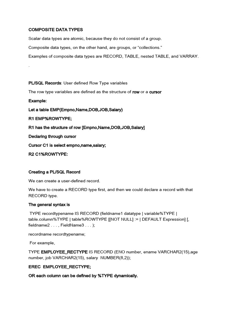 Dbms Composite | PDF