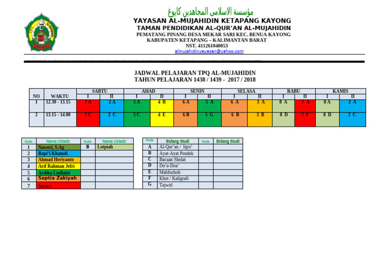 Jadwal TPQ | PDF