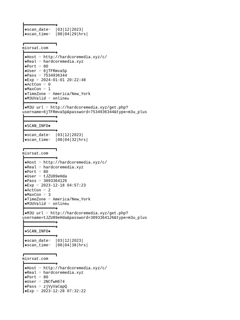 Codes Xtream IPTV - 2023-2024 VIP Premium Date 12-2023 Group - 20 | PDF