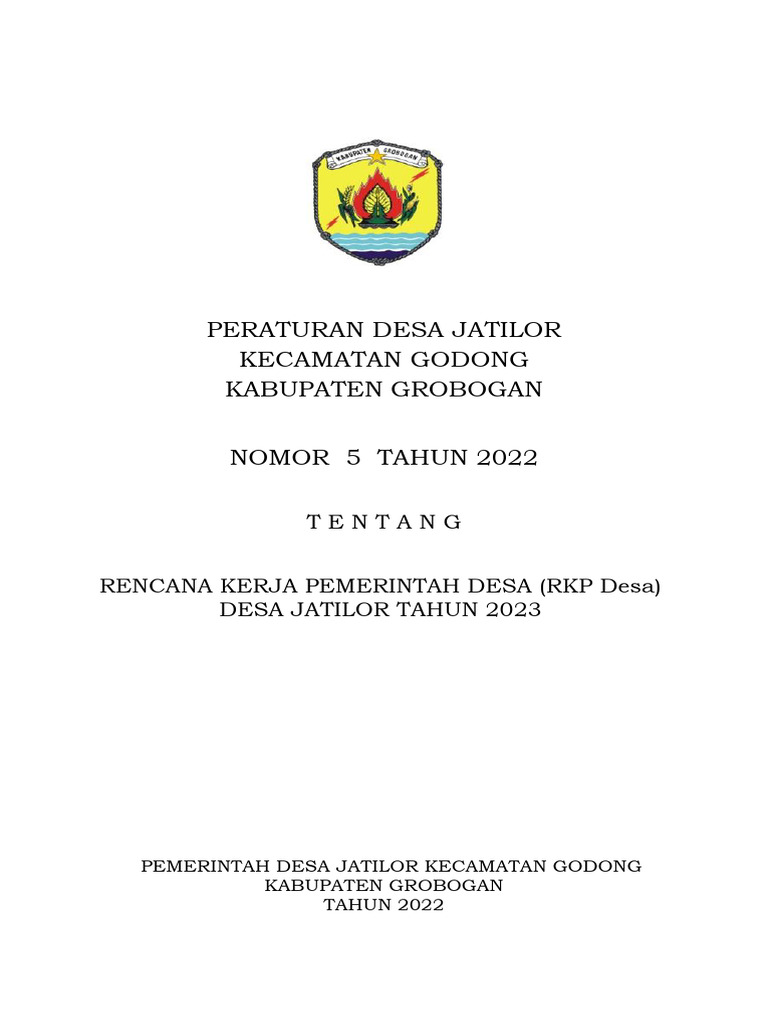 PERDES RKPDESA JATILOR 2023 | PDF