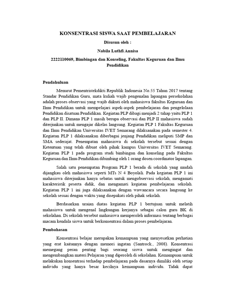 Esai Nabila Luthfi Annisa - 2222110069 - BK - 4C | PDF