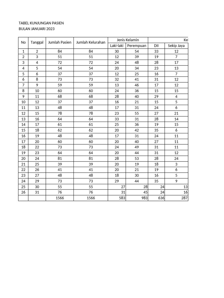 Kunjungan 2024 | PDF