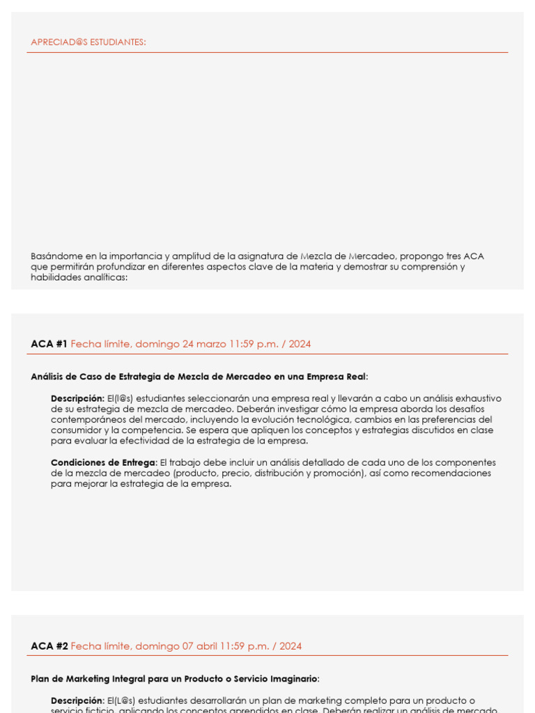 Aca 1, 2 3 | PDF