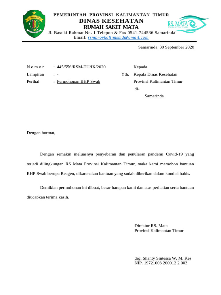 Contoh Permintaan BHP, VTM | PDF