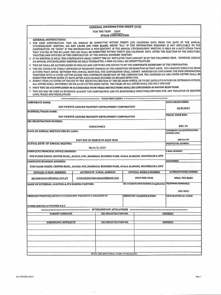 San Vicente GIS 2024 | PDF