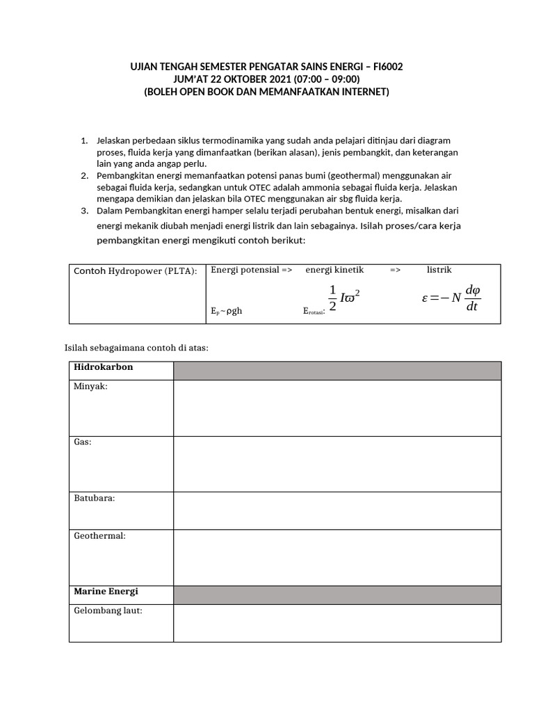 Soal UTS Okt 2021 | PDF