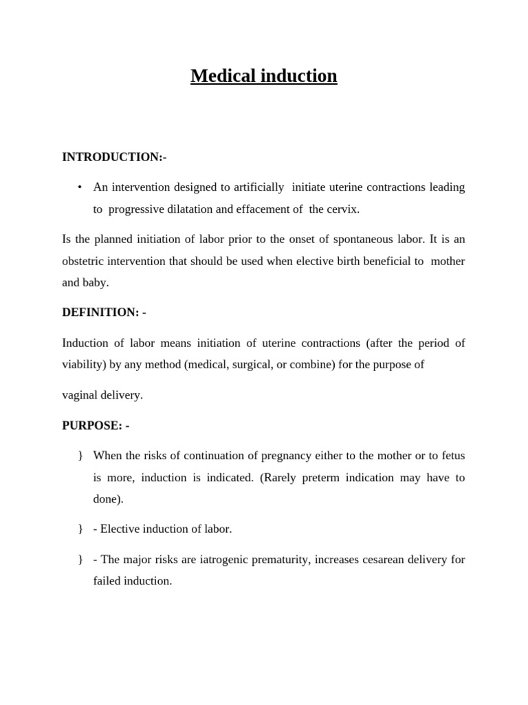 Medical Induction & SURGICAL INDUCTION | PDF