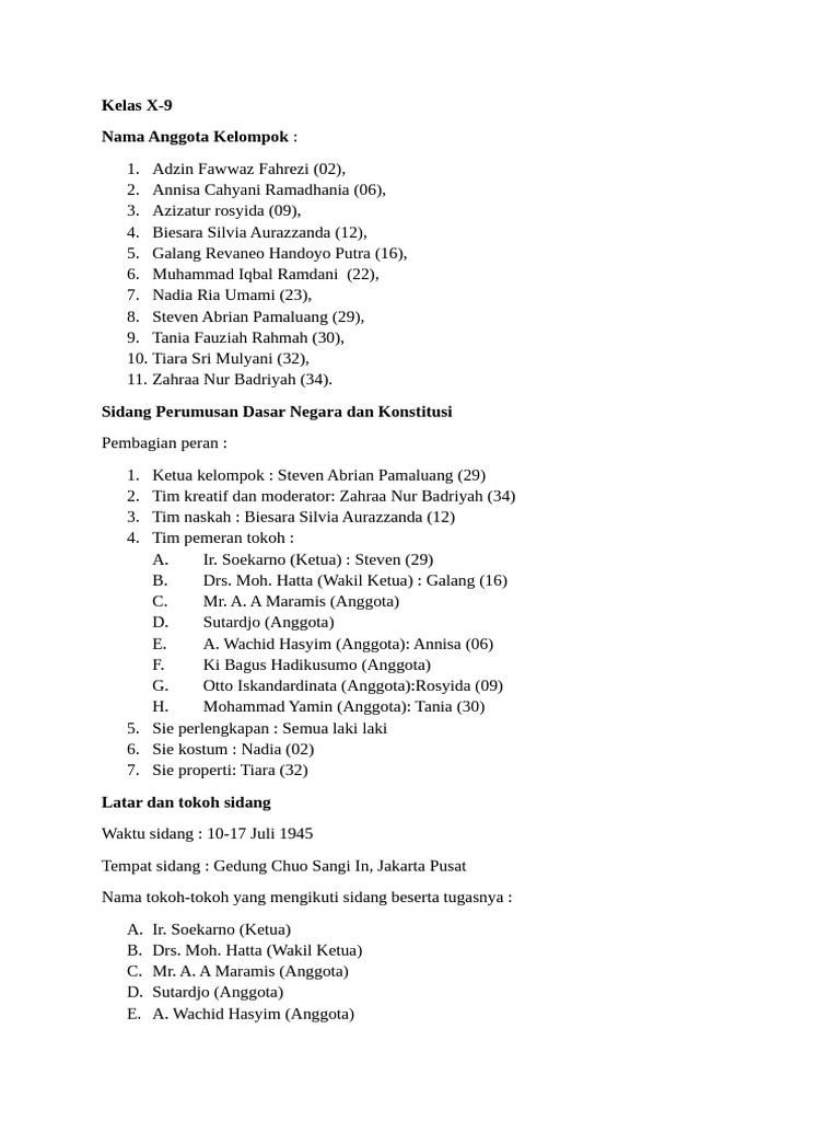 Sidang Bpupki Dua-1 | PDF | Agama & Spiritualitas