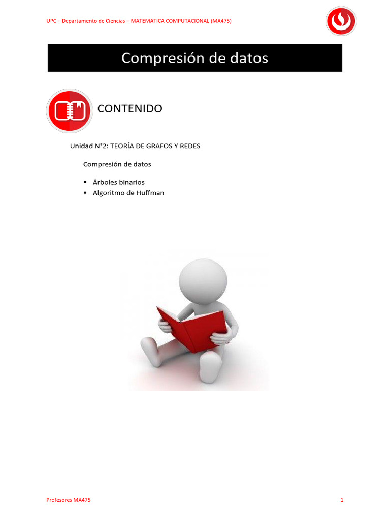MA475 - Semana 9 - Compresión de Datos - Algoritmo de Huffman | PDF