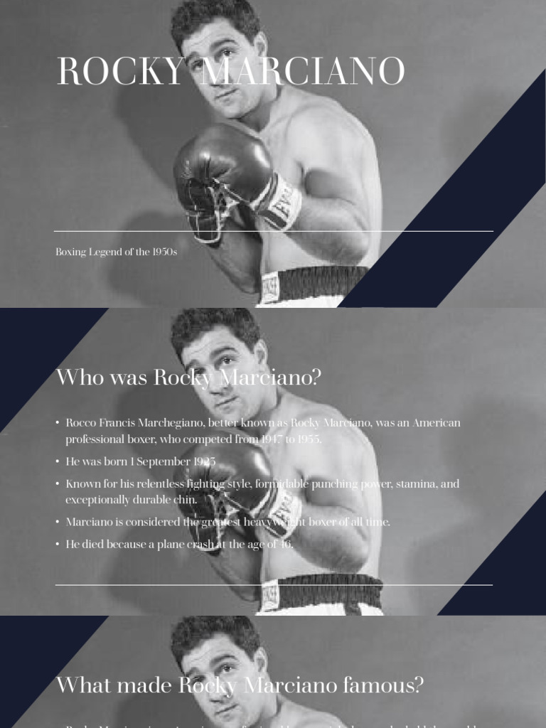 The Greatest Heavyweight Boxer - Marciano | PDF
