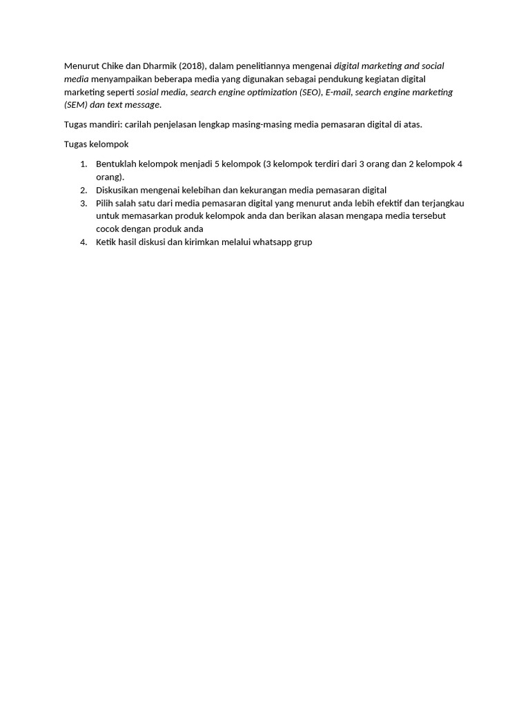 Tugas Selasa 2 | PDF