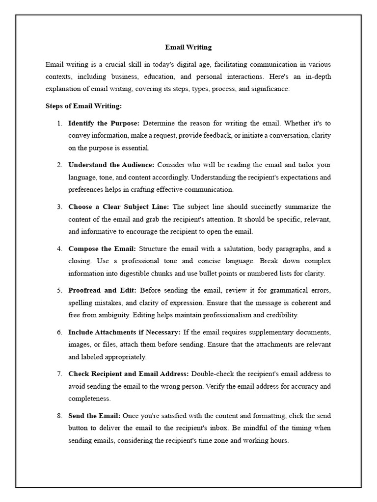 Email Writing | PDF