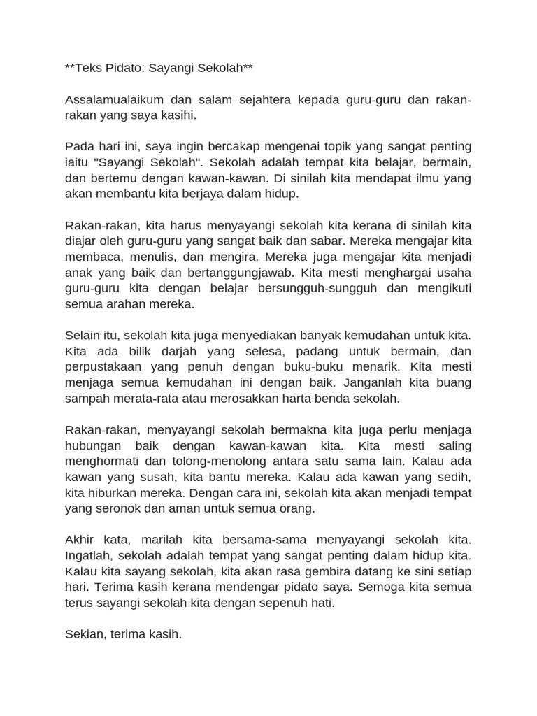 Teks Pidato | PDF