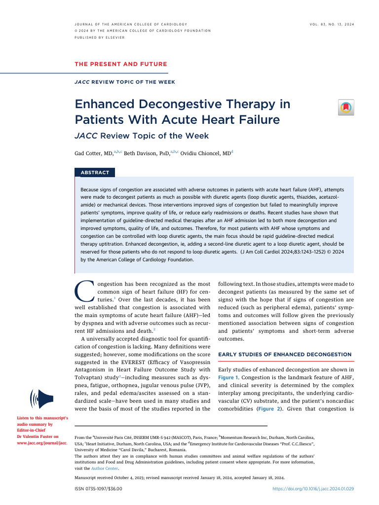 Cotter Et Al 2024 Enhanced Decongestive Therapy in Patients With | PDF