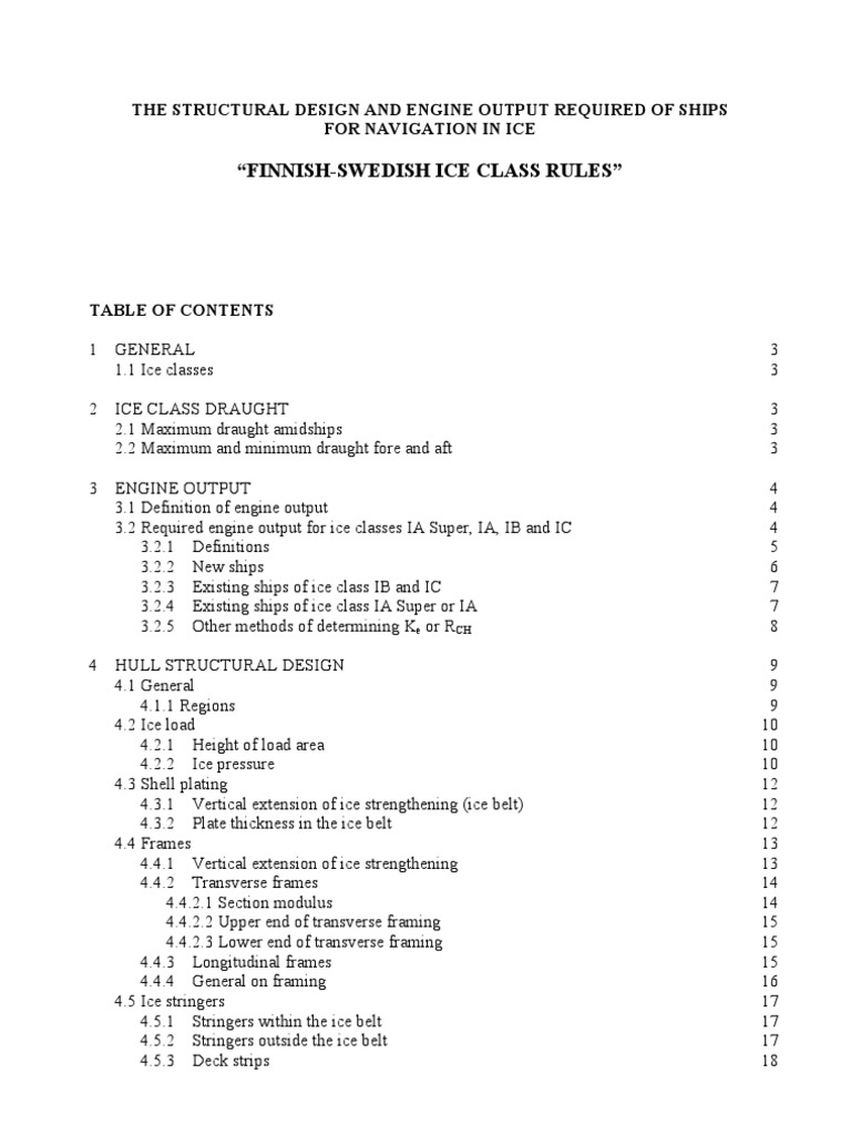 Finnish-Swedish Ice Class Design Guide | PDF | Technology & Engineering