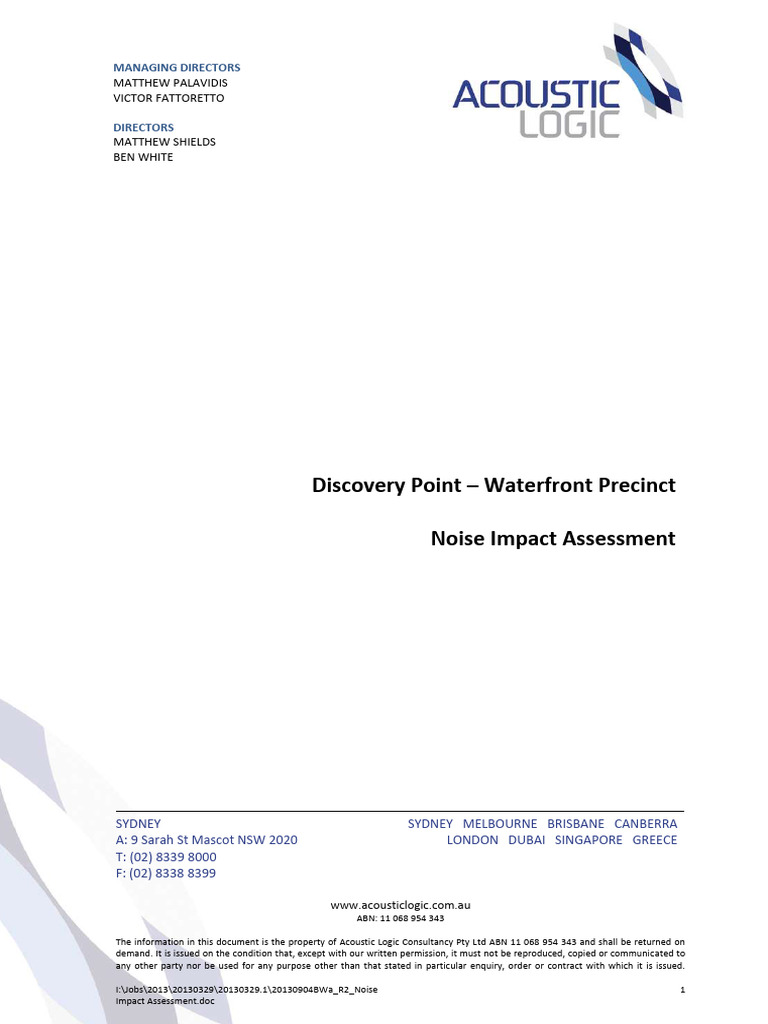 DA Noise Impact Assessment - 1 Princes Highway Wolli Creek - Australand ...