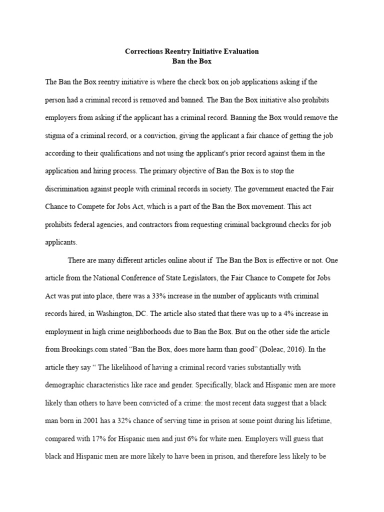 Corrections Reentry Initiative Evaluation . | PDF | Justice | Politics